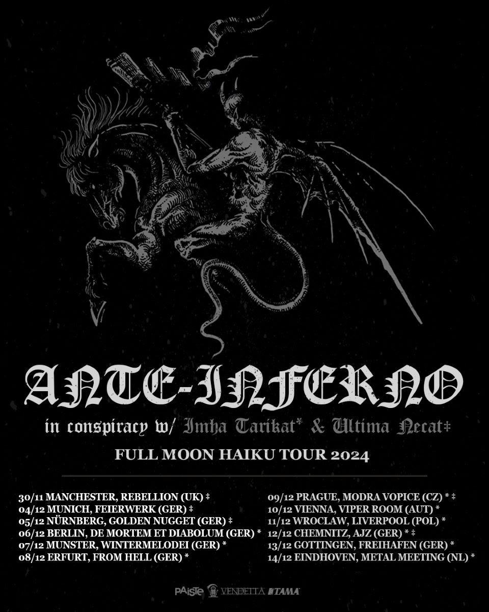 Ante Inferno to tour Europe this December with Imha Tarikat - Abaddon ...